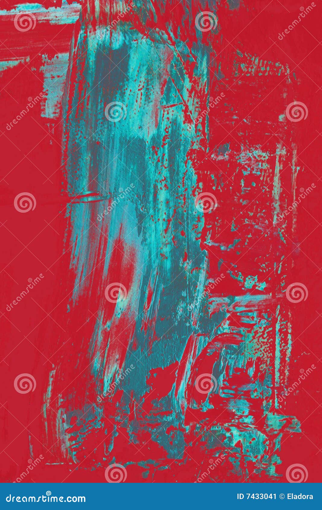 Cyan abstract on red stock illustration. Illustration of artistic - 7433041