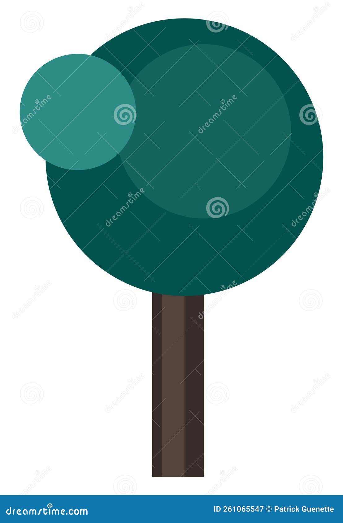 Cyan abstract tree, icon stock vector. Illustration of cyan - 261065547