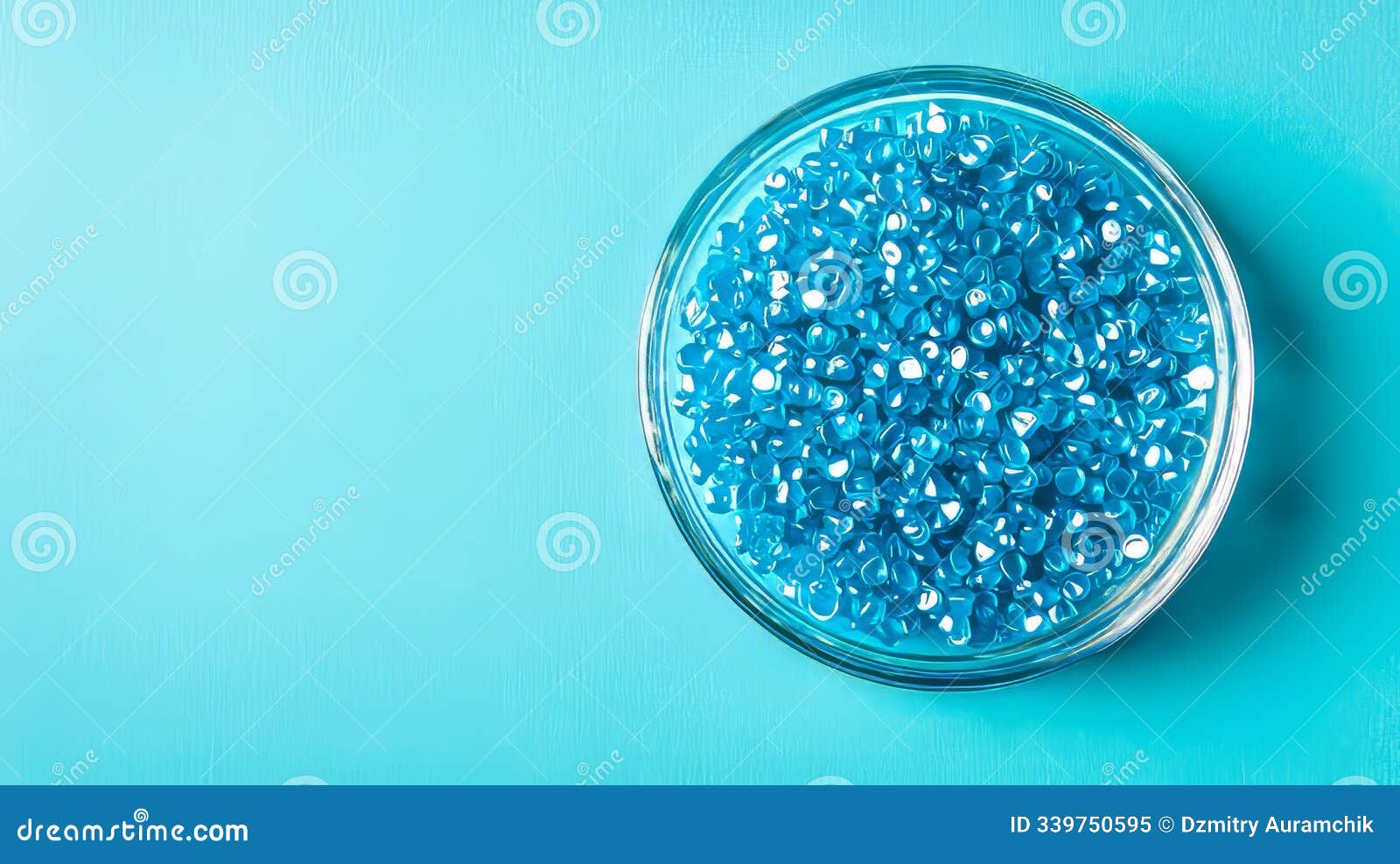 On a Cyan Backdrop, Top View Illustration with Cyan Plastic ...