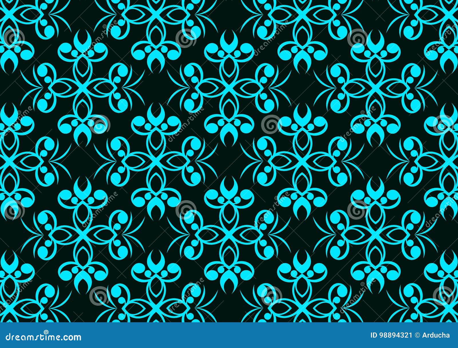 Cyan batik pattern stock illustration. Illustration of technical - 98894321