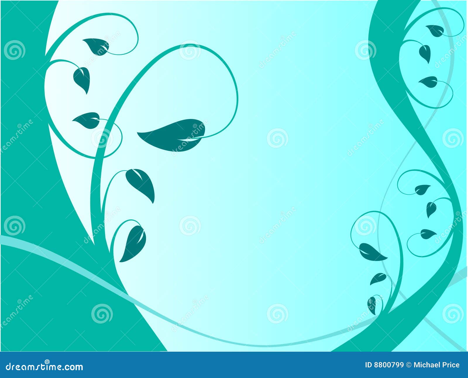 Cyan Color Flower Background