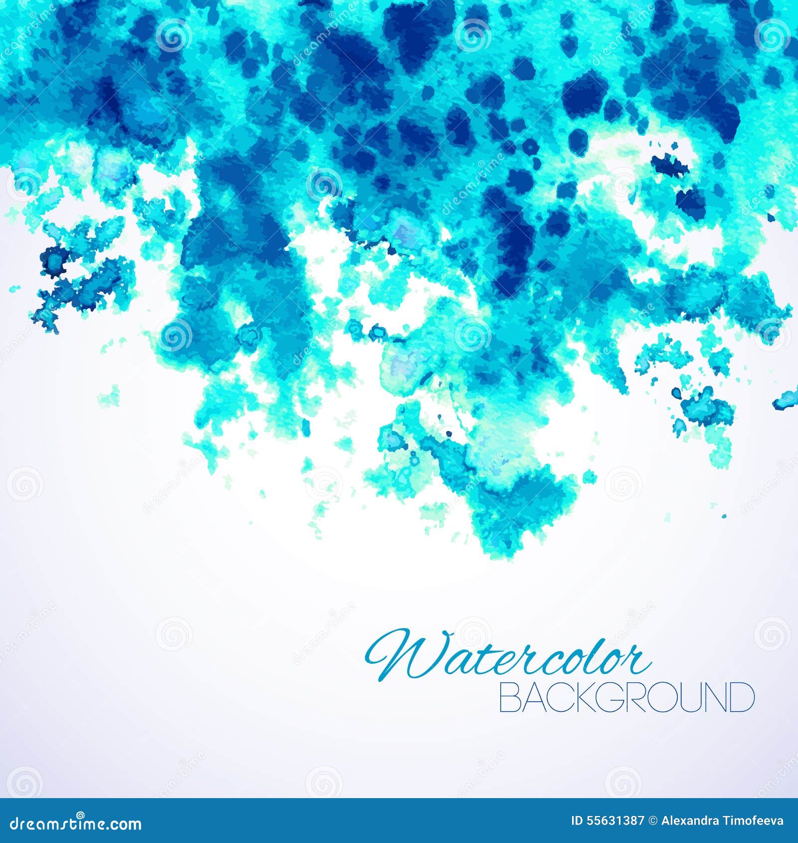Cyan Blue Abstract Painted Background Stock Vector - Illustration of ...