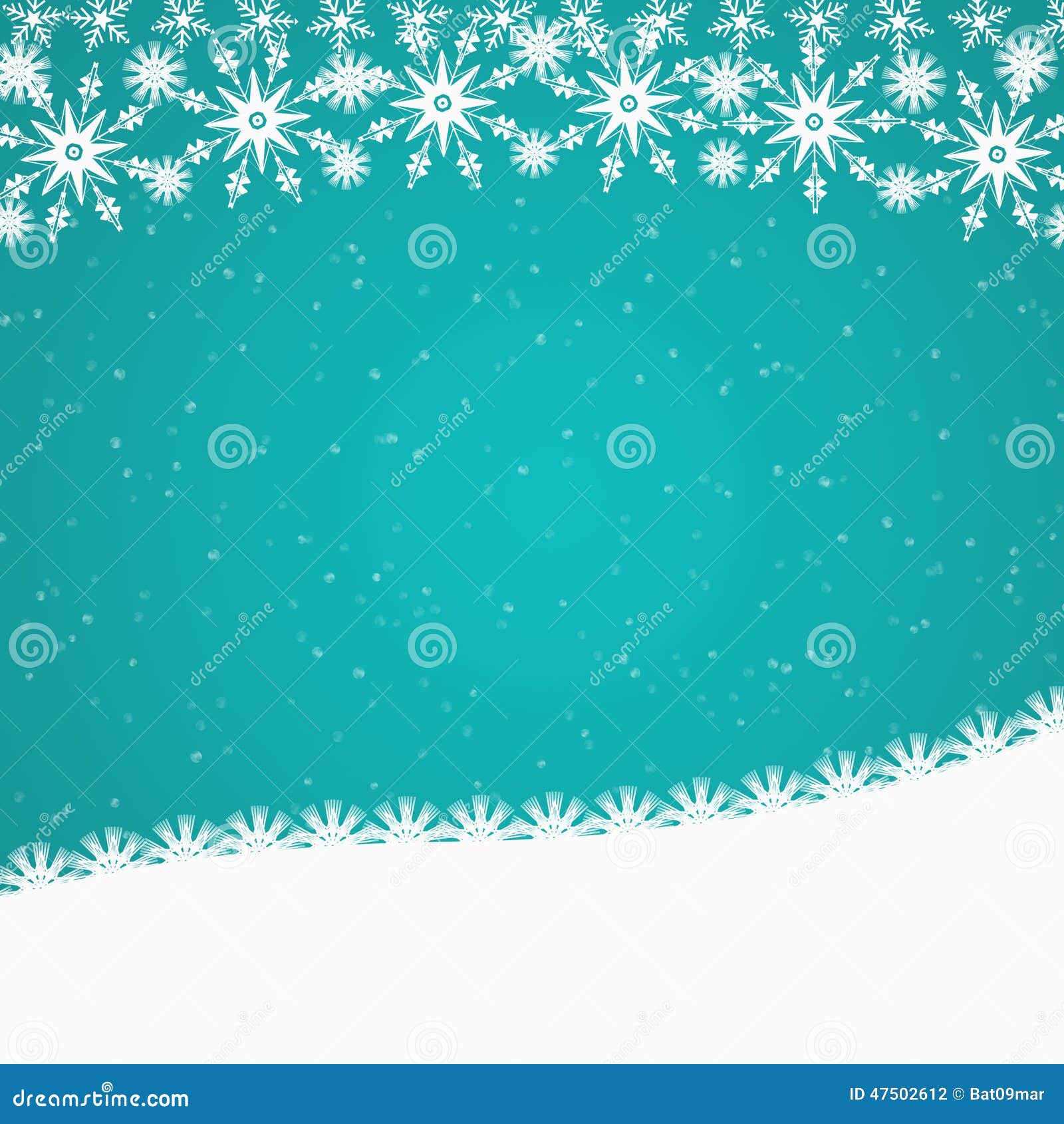 Cyan blue Christmas border stock illustration. Illustration of ...