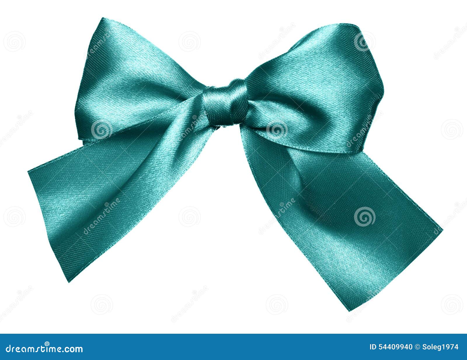 Cyan bow made from silk stock photo. Image of cyan, light - 54409940
