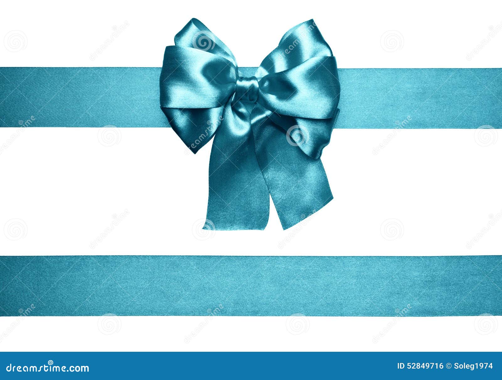 Cyan Bow and Ribbon from Silk Stock Photo - Image of french, horizontal ...