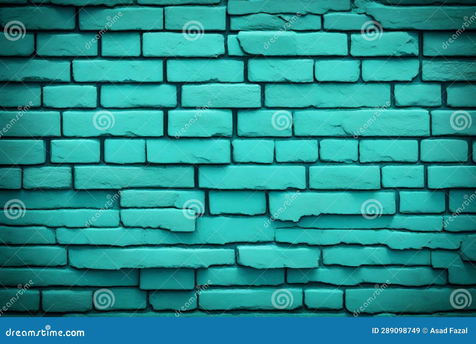Cyan Brick Wall Texture Background Stock Image - Image of generated ...