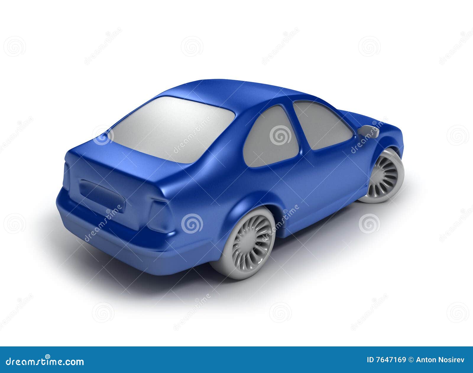 Cyan car stock illustration. Illustration of auto, back - 7647169