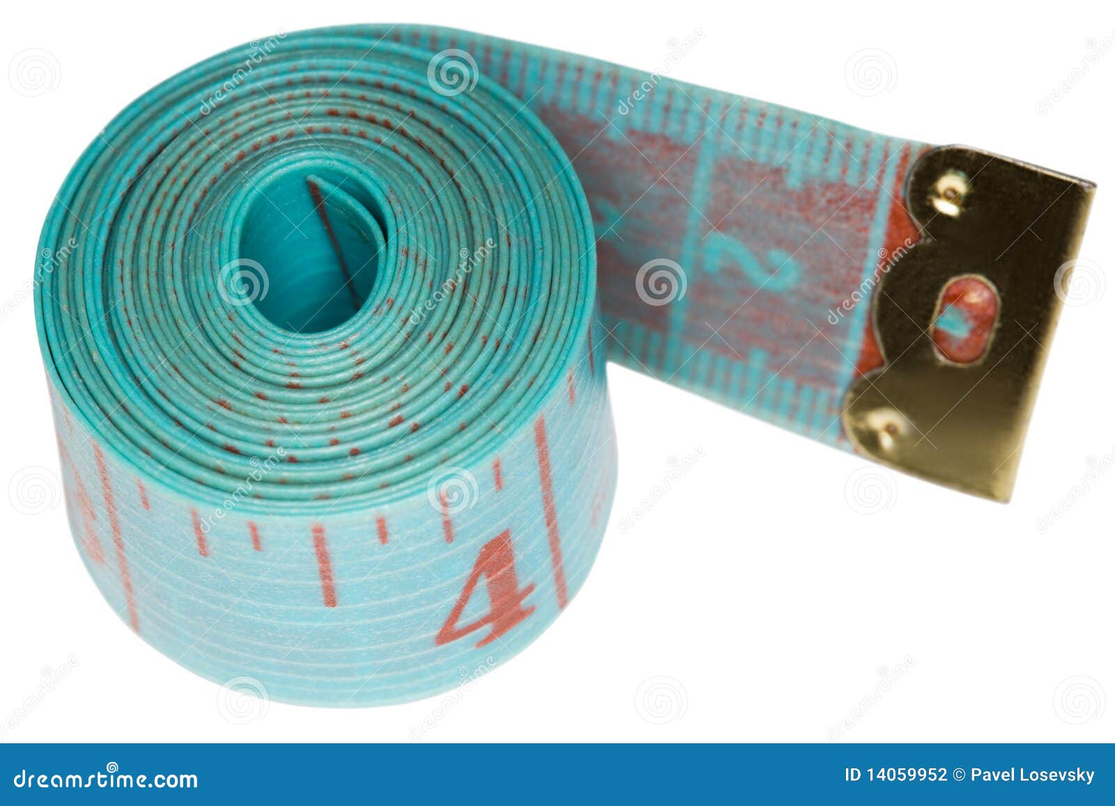 Cyan Centimetric Tape Isolated on White Stock Photo - Image of ...