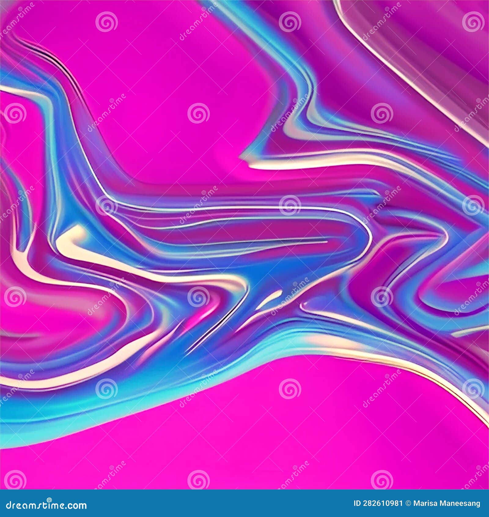 Cyan Chrome Under Pink Solid, Generative AI Art Stock Illustration ...