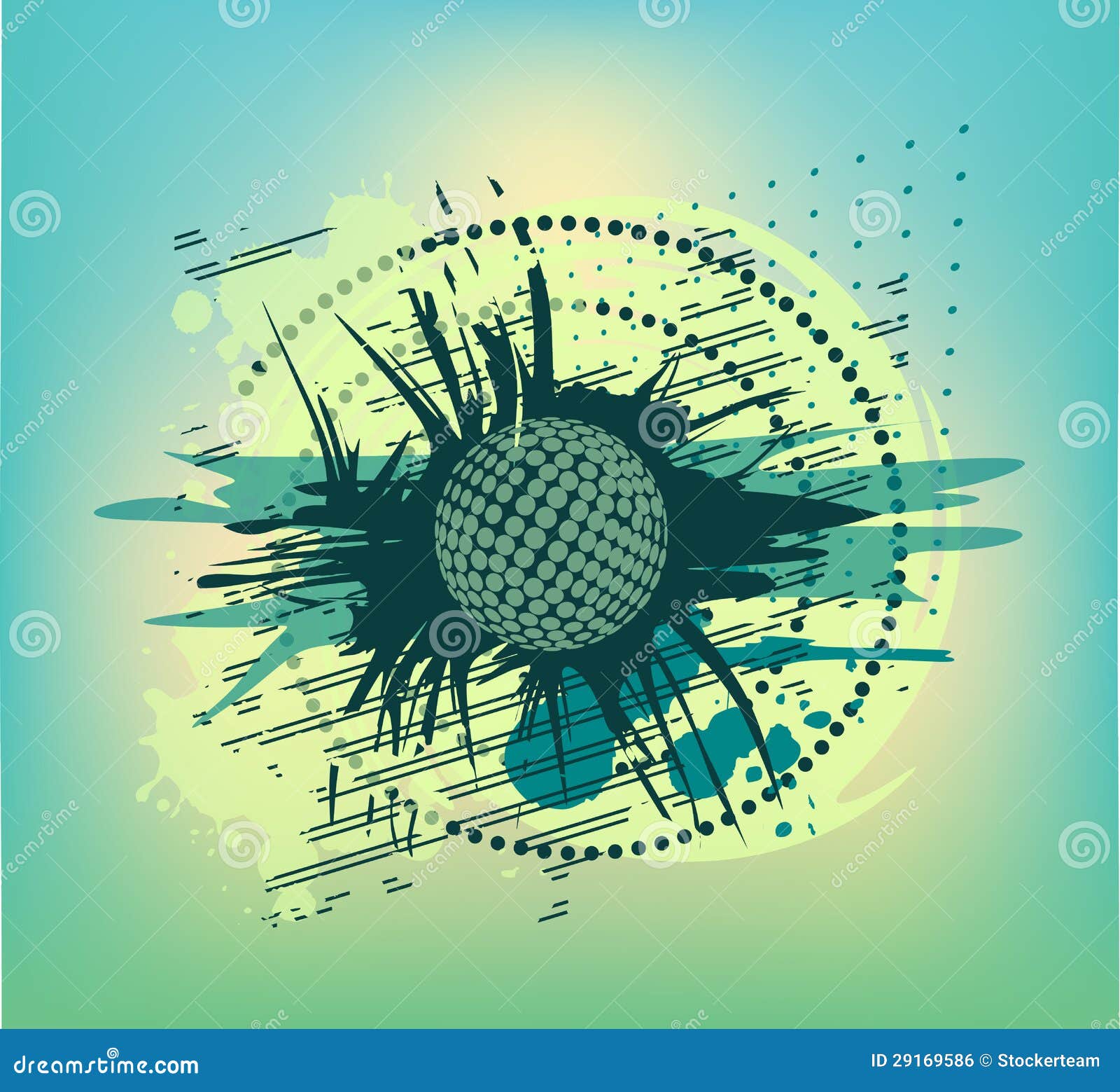 Cyan Color Abstract Blot Background Stock Illustration - Illustration ...