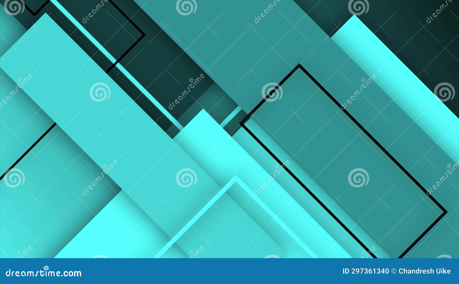 Cyan Color Diagonal Moving Rectangular Box Professional Background ...