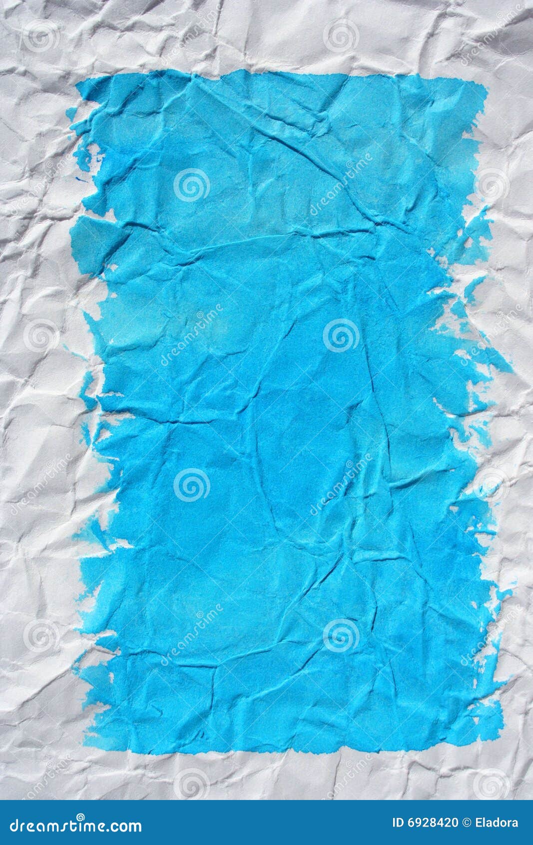 Cyan Color Framed Painted Crushed Paper Stock Photo - Image of cyan ...