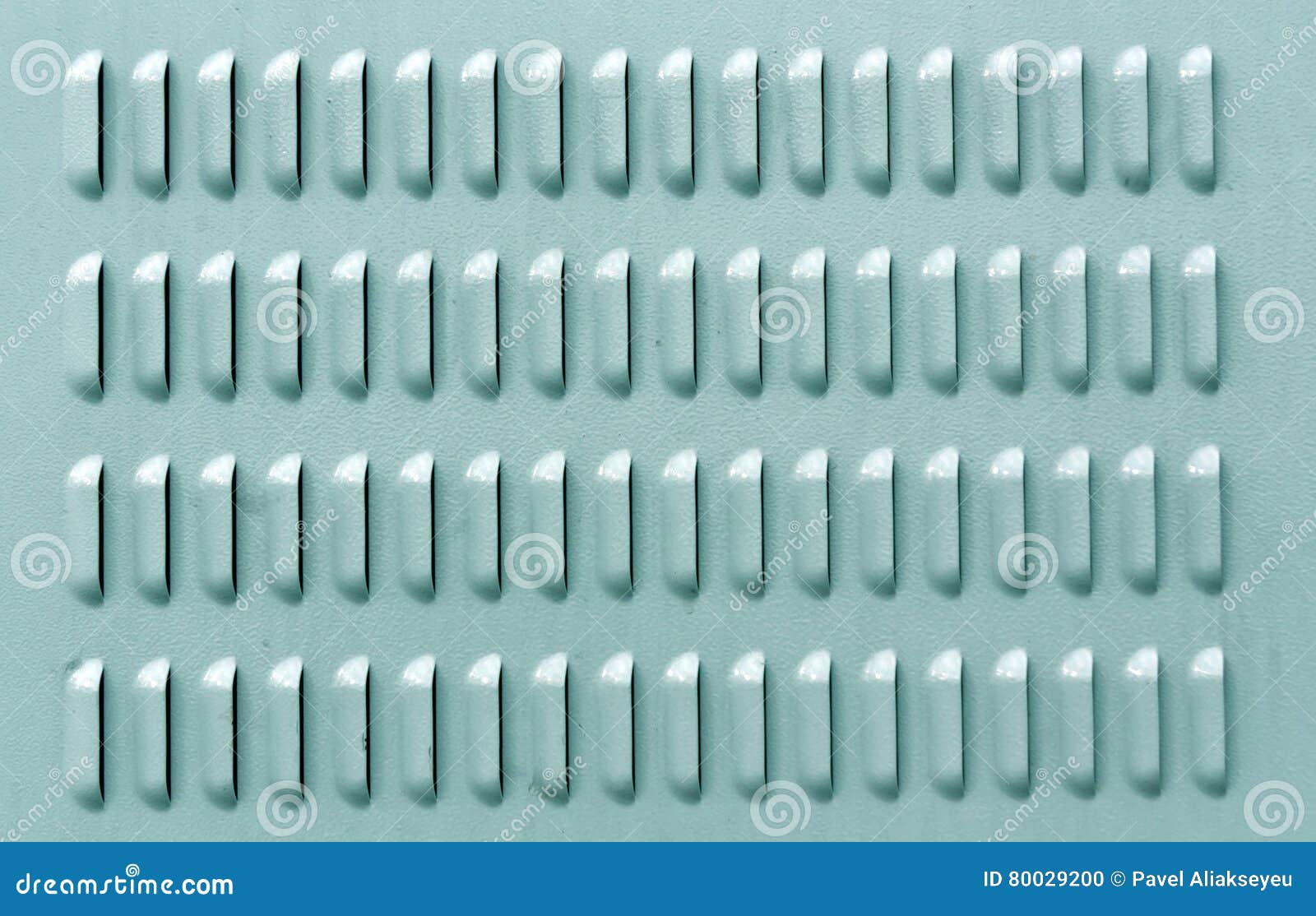 Cyan Color Metal Surface with Ventilation Holes. Stock Photo - Image of ...