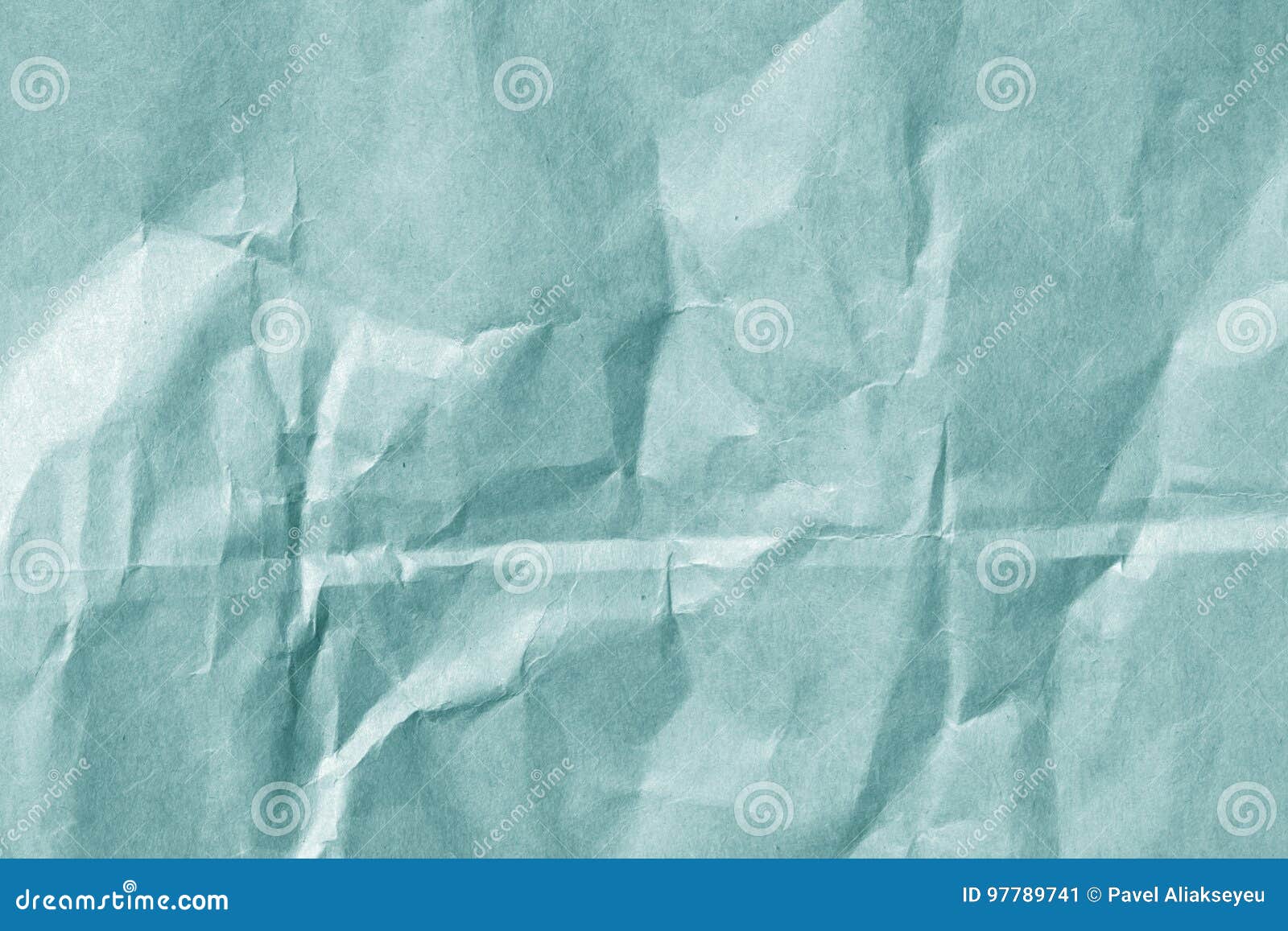Cyan Color Paper Sheet Surface with Wrinckles. Stock Image - Image of ...