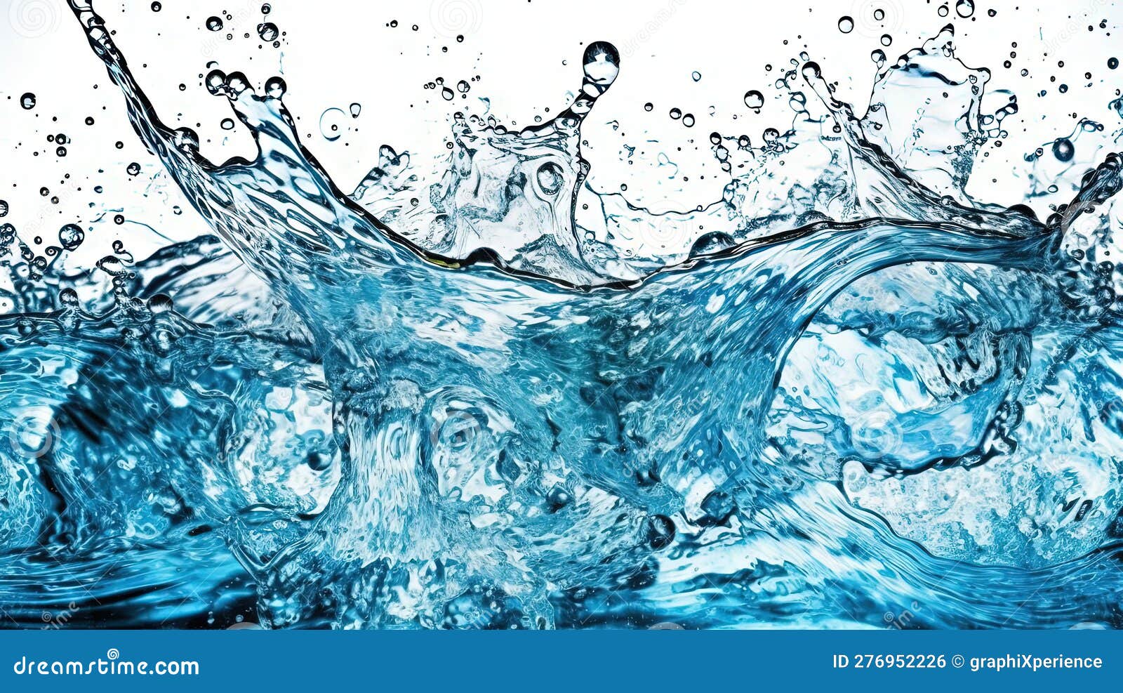 Cyan-Colored Watersplash Collage Stock Illustration - Illustration of ...