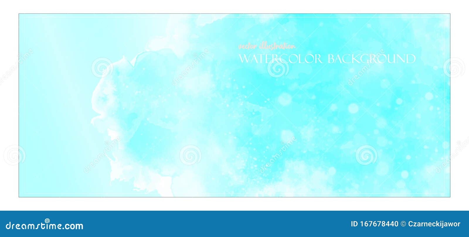 Blue Watercolor Sky. Banner with Free Space for Your Graphics ...