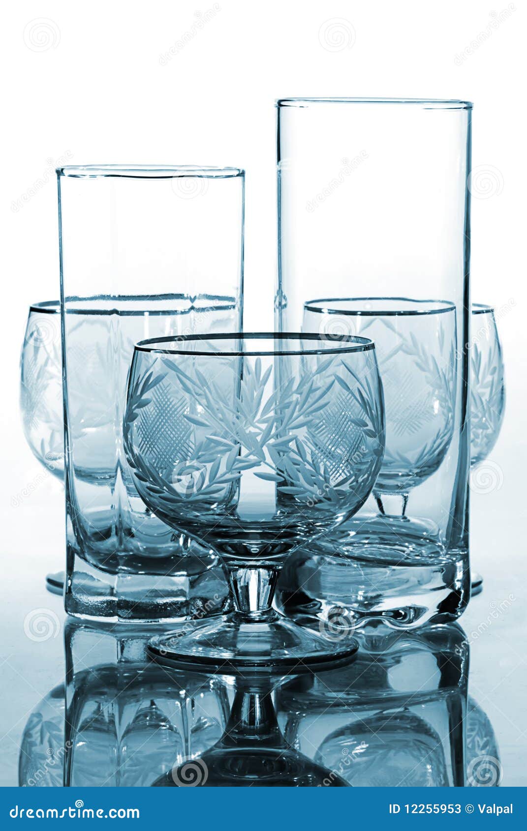 Cyan drinking glass stock image. Image of glass, mirror - 12255953