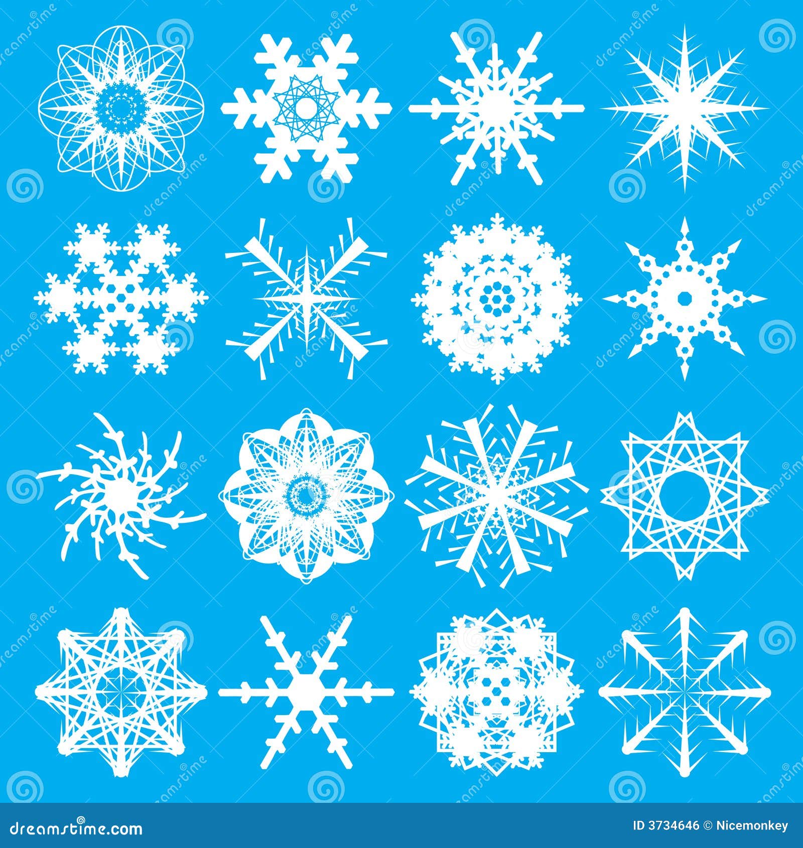 Cyan flake stock vector. Illustration of concept, pattern - 3734646