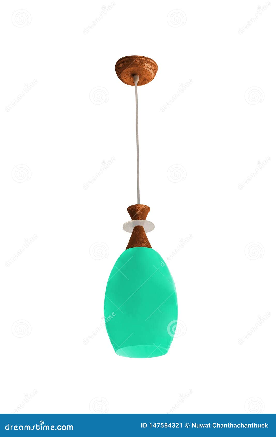 Cyan hanging lamp isolated stock image. Image of fluorescent - 147584321