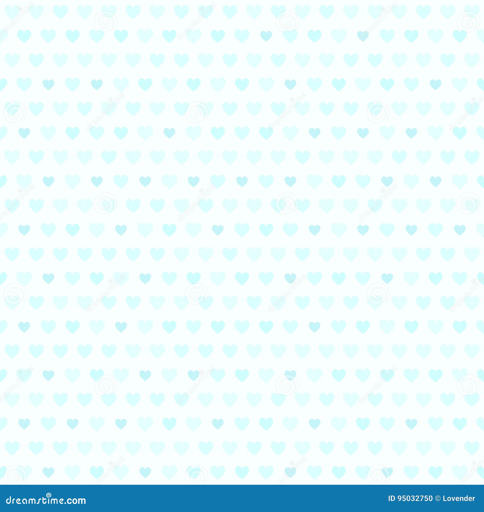 Cyan Heart Pattern. Seamless Vector Stock Vector - Illustration of ...