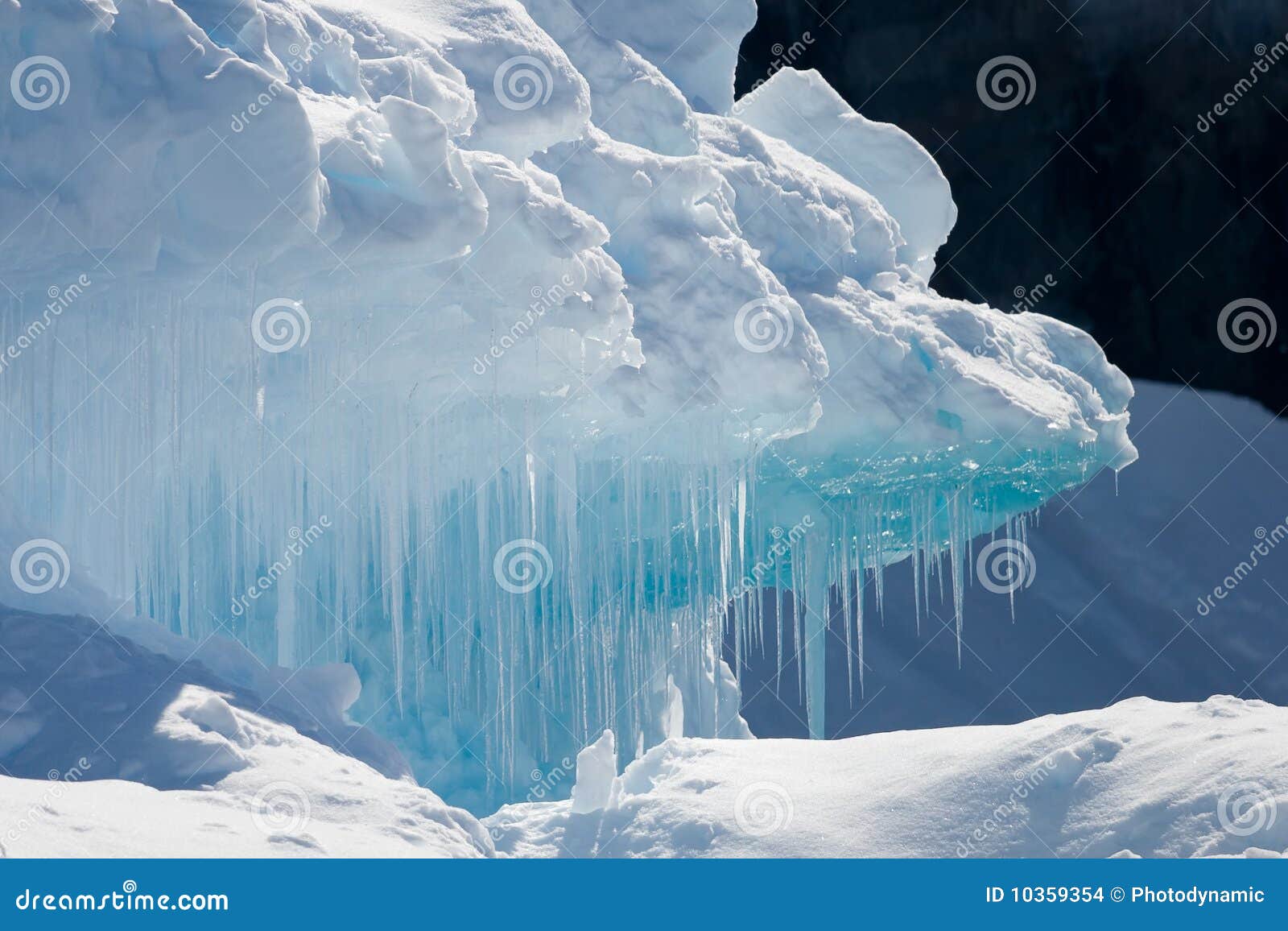 Cyan icicles stock photo. Image of south, polar, bite - 10359354