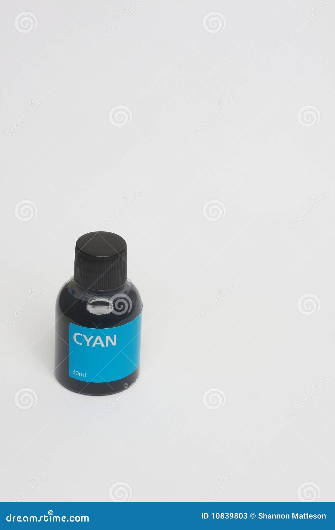 Cyan Ink stock image. Image of printer, bottle, color - 10839803