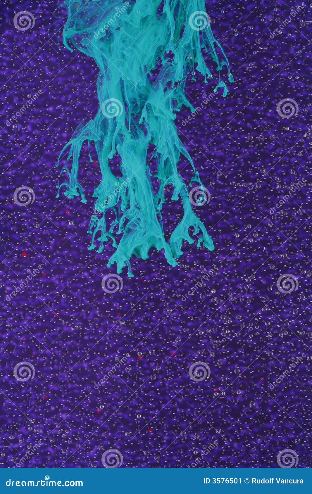 Cyan Ink and Violet Backdrop Stock Image - Image of curves, movement ...