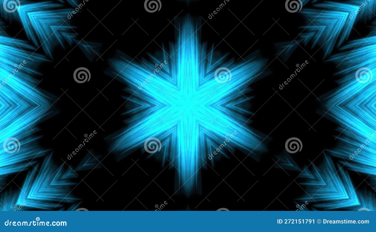 Cyan Multi Star Kaleidoscope Background Abstract Effect Stock ...