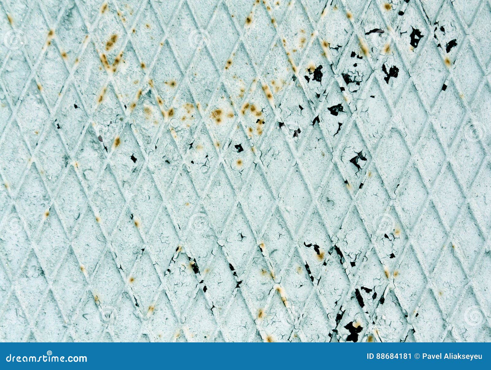 Cyan Painted Stained Rusty Metal Floor Texture. Stock Image - Image of ...