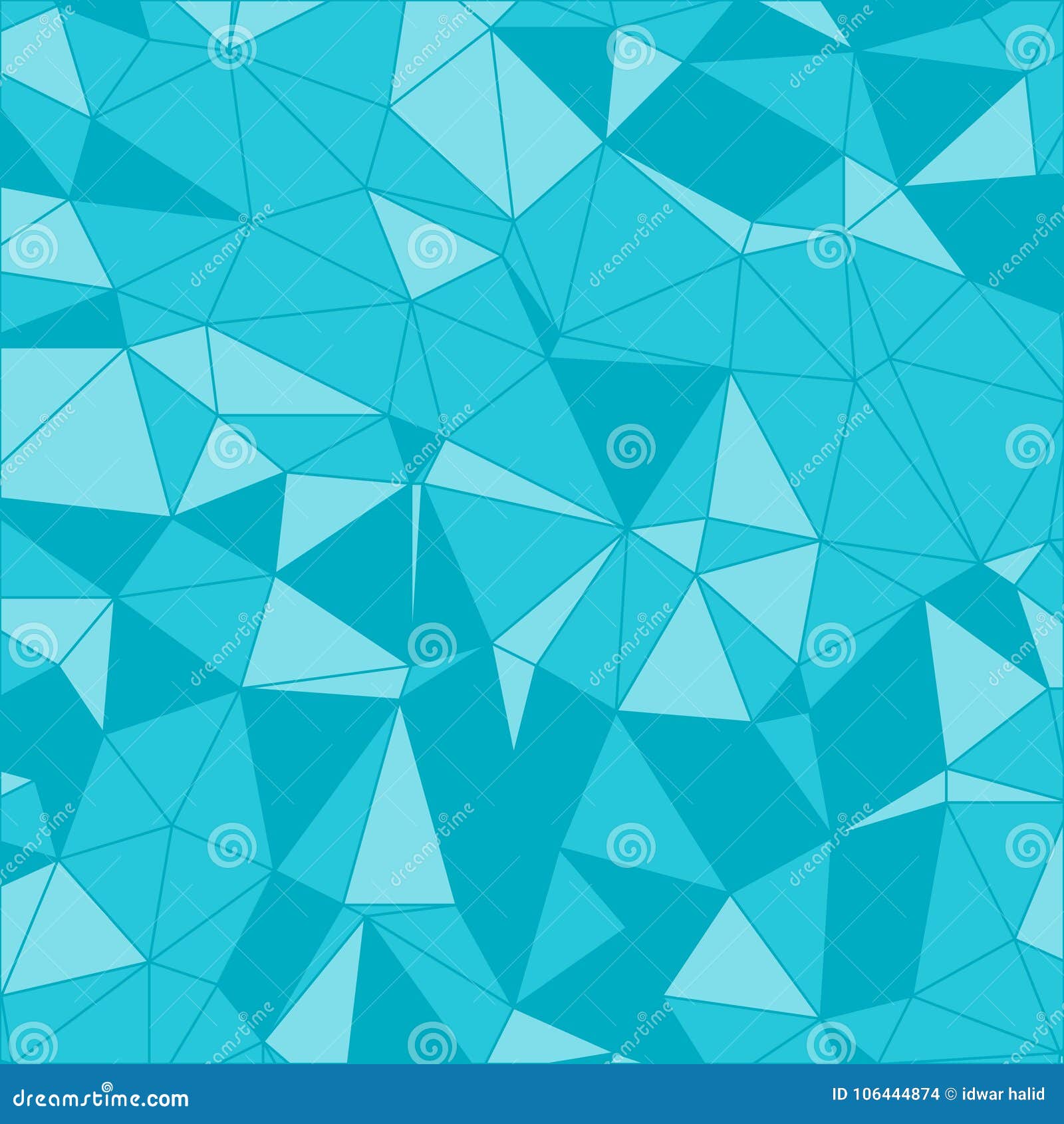 Seamless Geometric. Triangular Pattern. Geometric Background. Cyan ...
