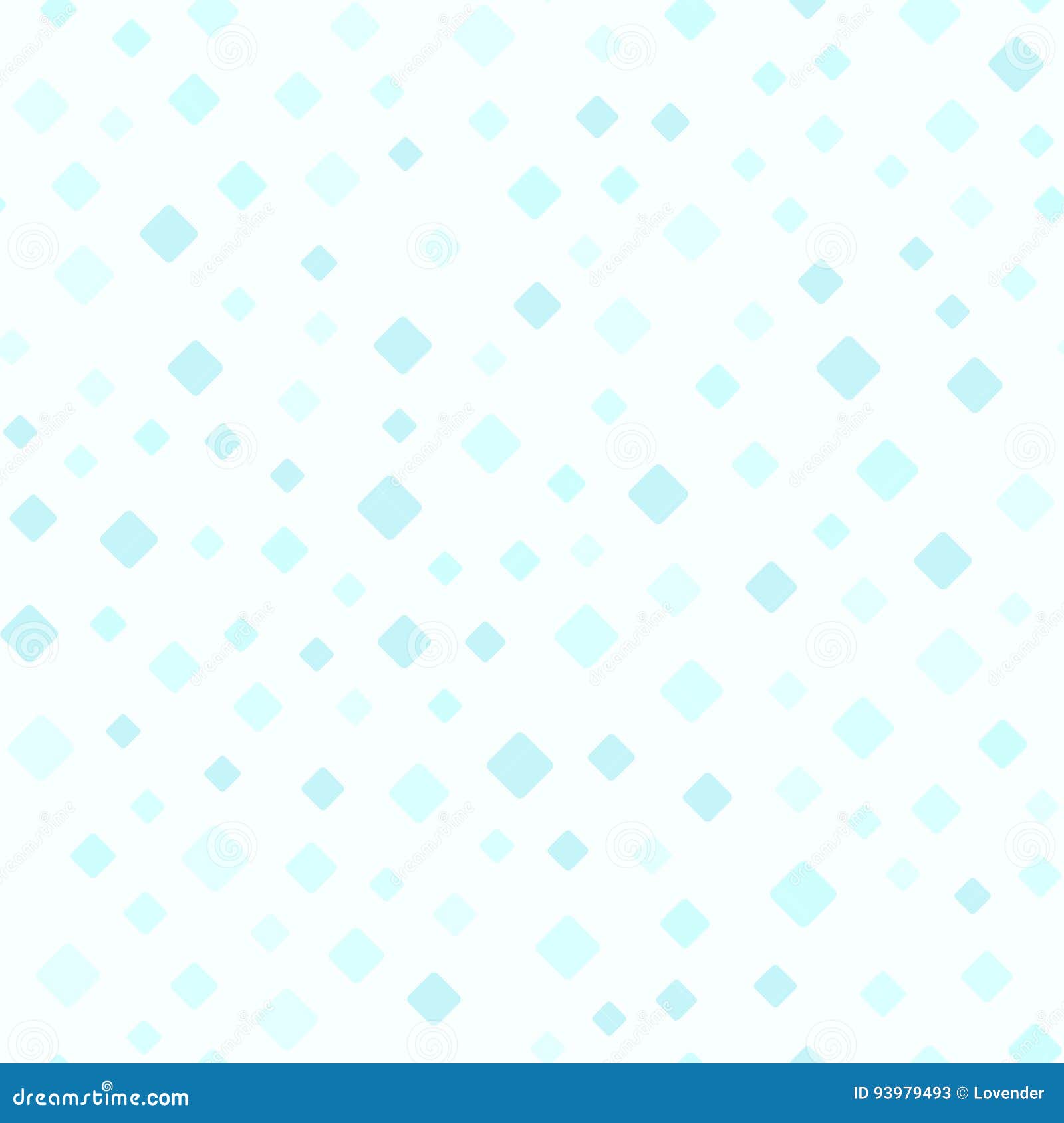 Cyan Rounded Diamond Pattern. Seamless Vector Background Stock Vector ...