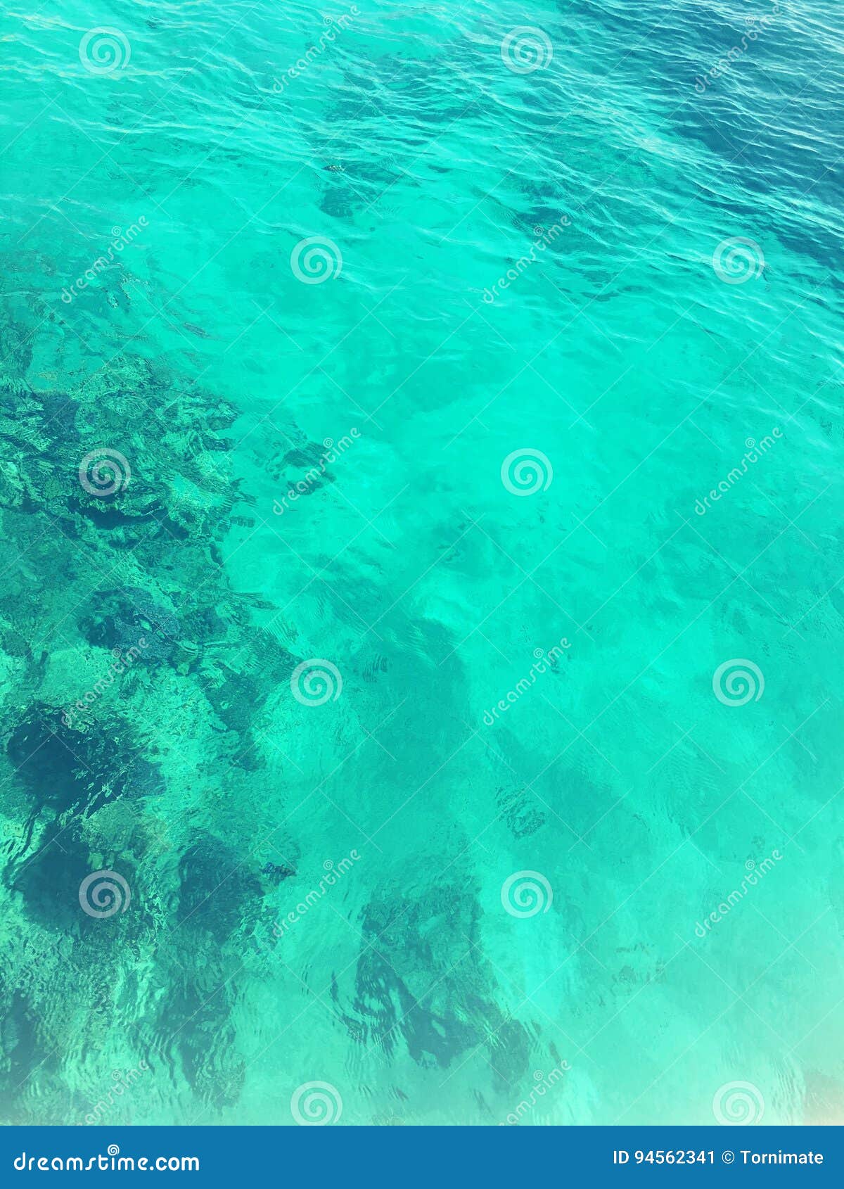 Cyan Sea stock image. Image of clear, reflections, water - 94562341
