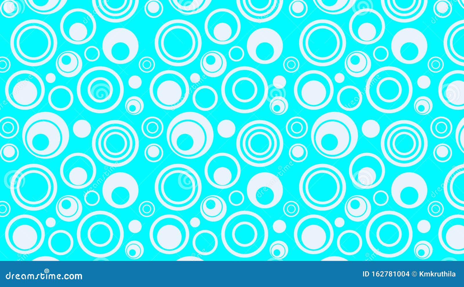 Cyan Seamless Geometric Circle Pattern Background Vector Graphic Stock ...