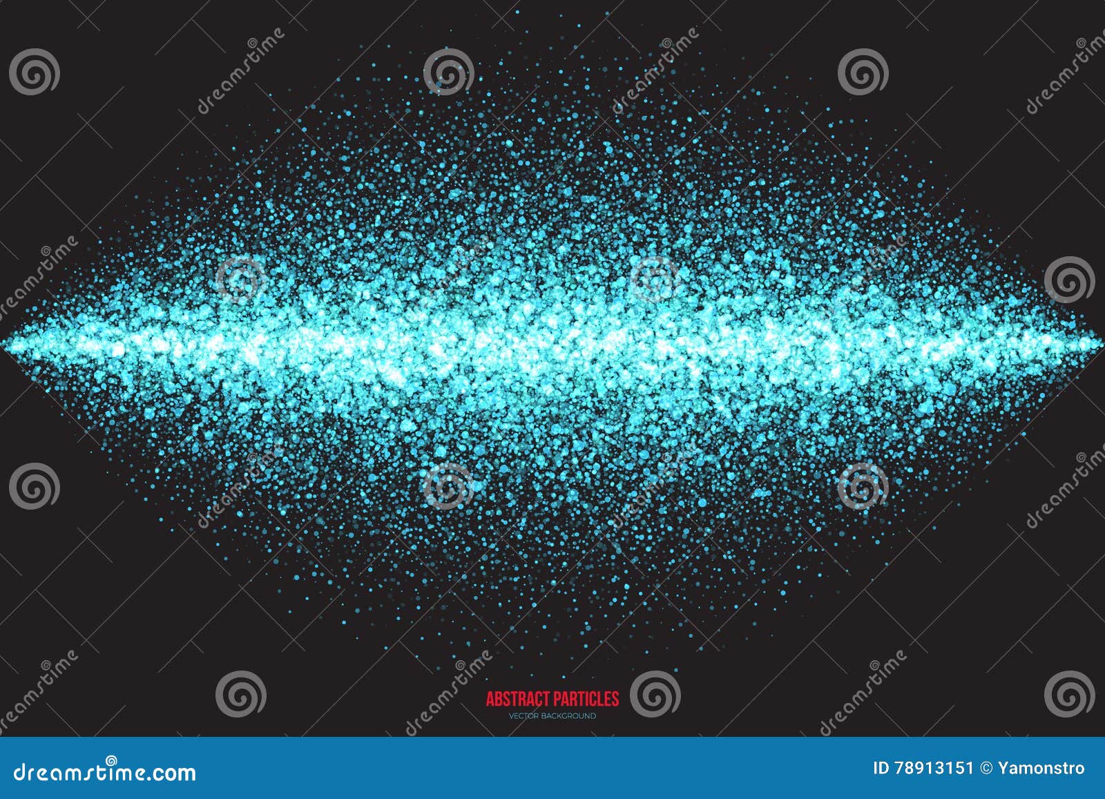 Cyan Shimmer Glowing Round Particles Vector Background Stock Vector ...
