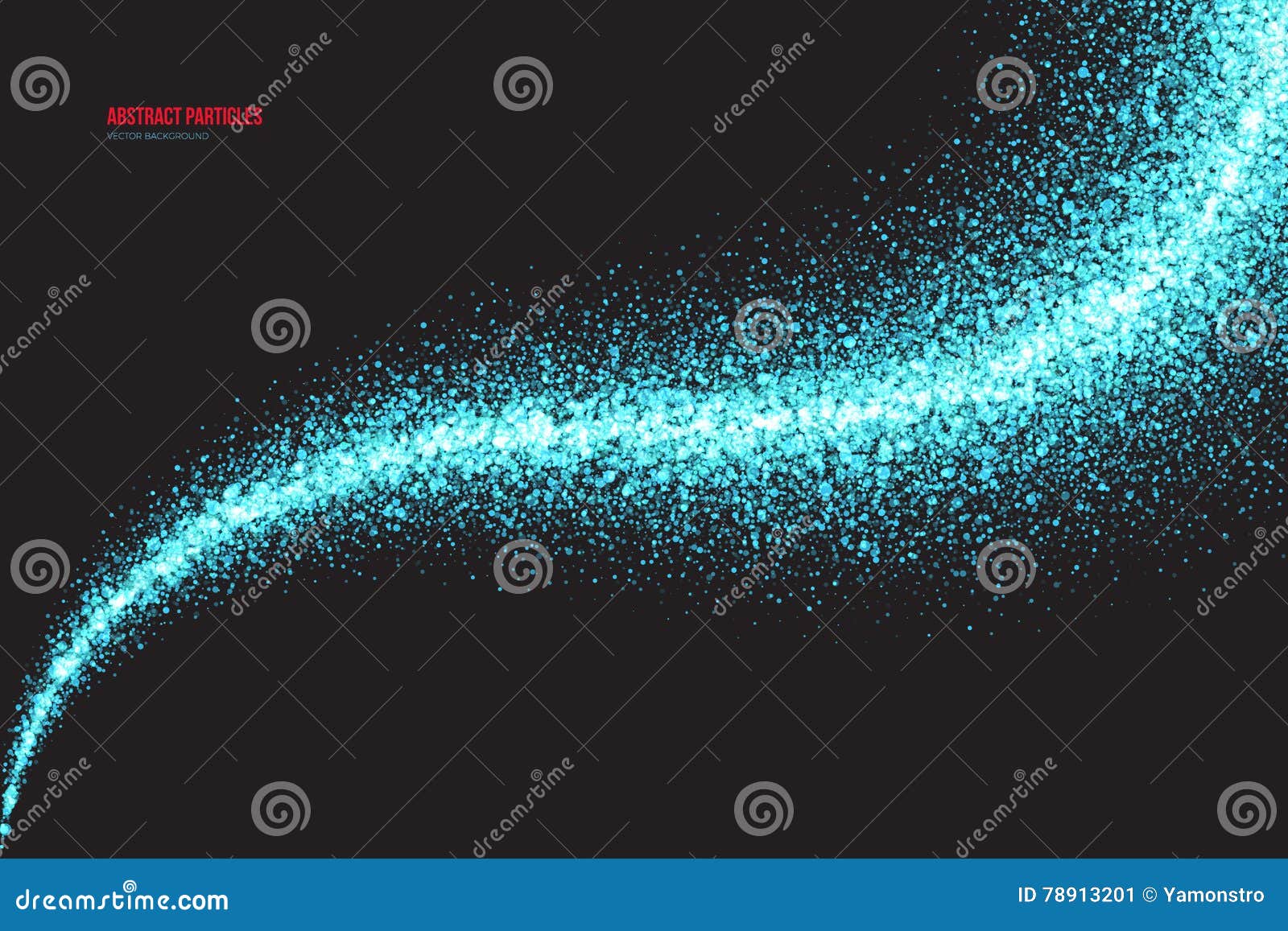 Cyan Shimmer Glowing Round Particles Vector Background Stock Vector ...