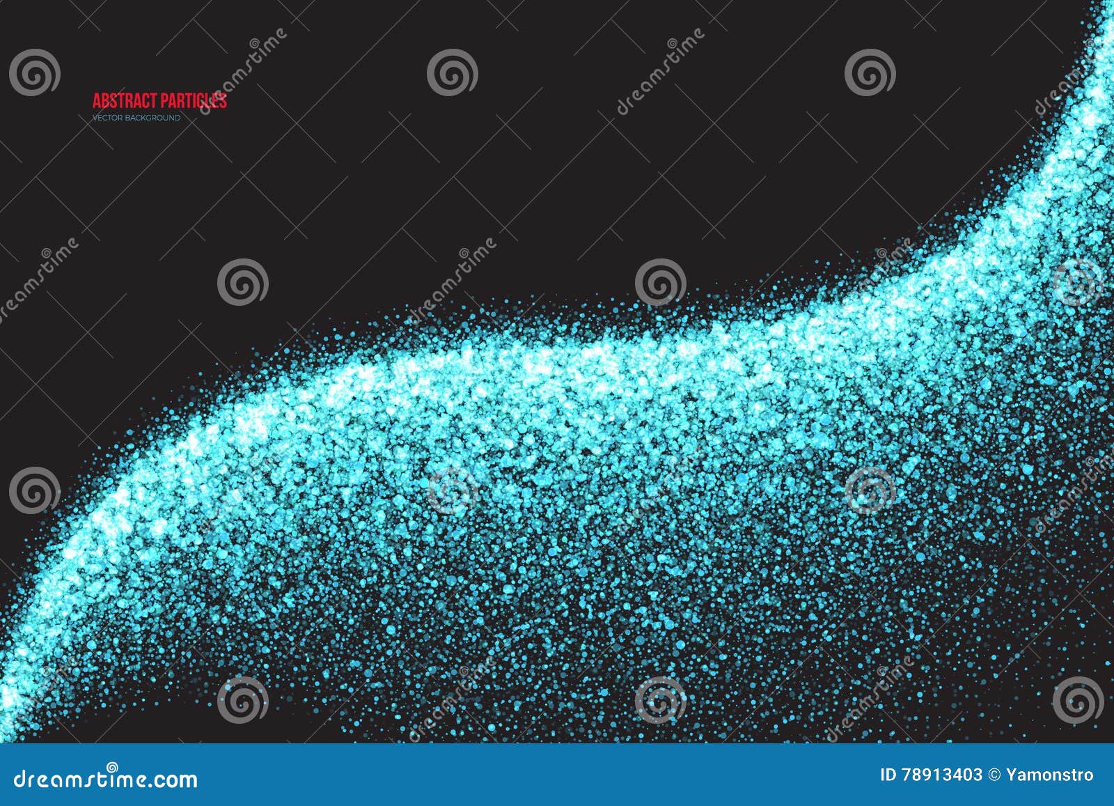 Cyan Shimmer Glowing Round Particles Vector Background | CartoonDealer ...