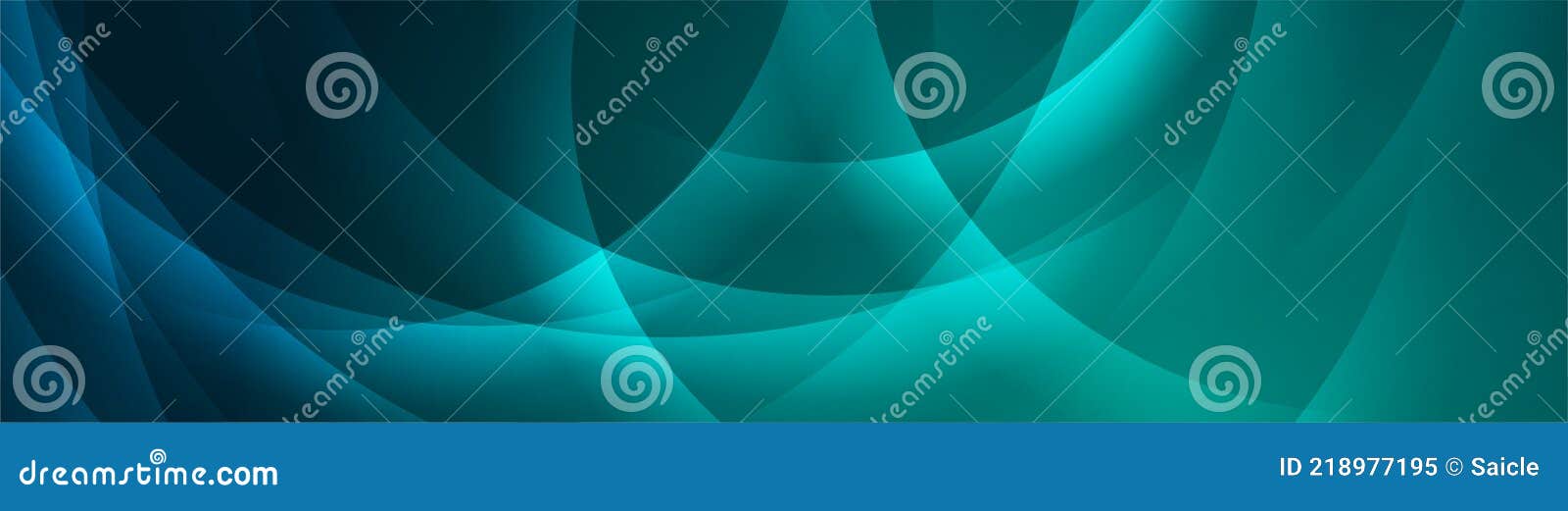 Cyan Shiny Technology Background with Abstract Waves Stock Illustration ...