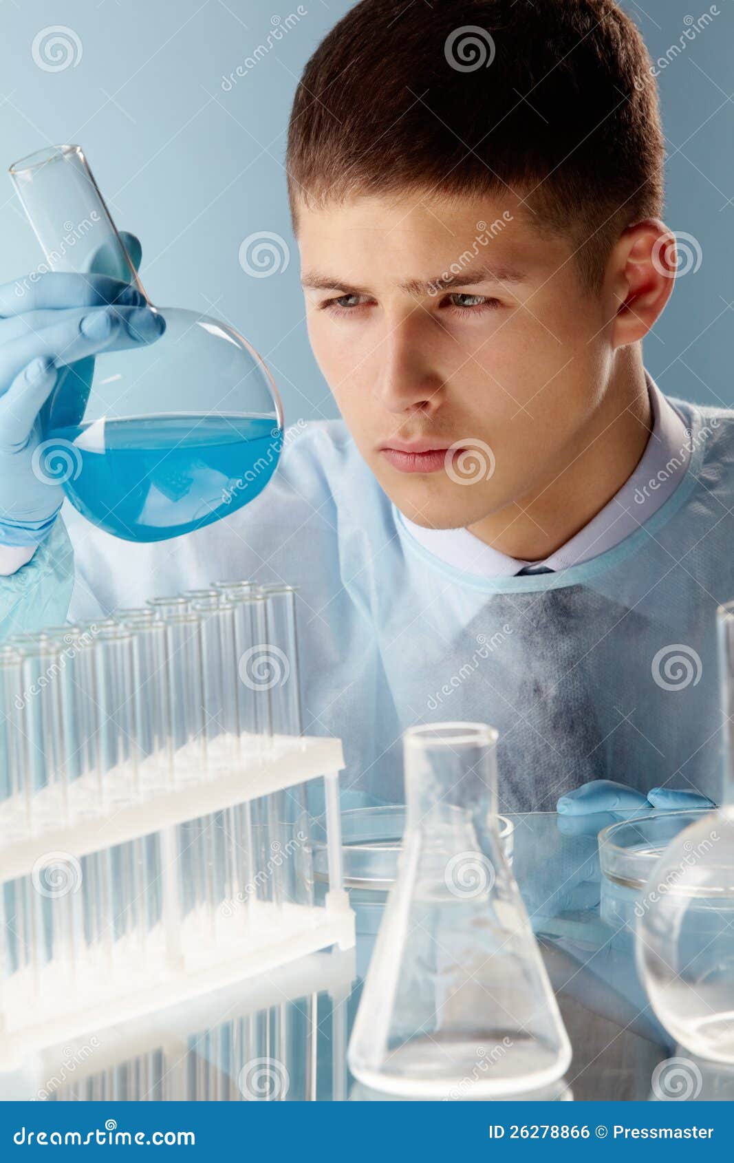 Cyan substance stock photo. Image of flask, analysis - 26278866