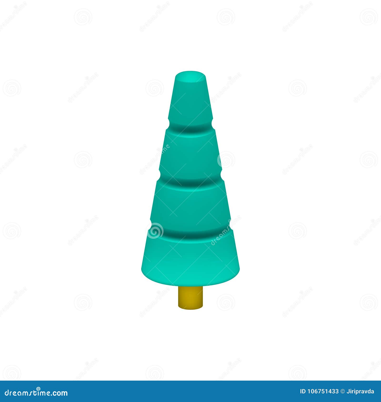 Cyan Tree in Plastic Design Stock Vector - Illustration of decorative ...