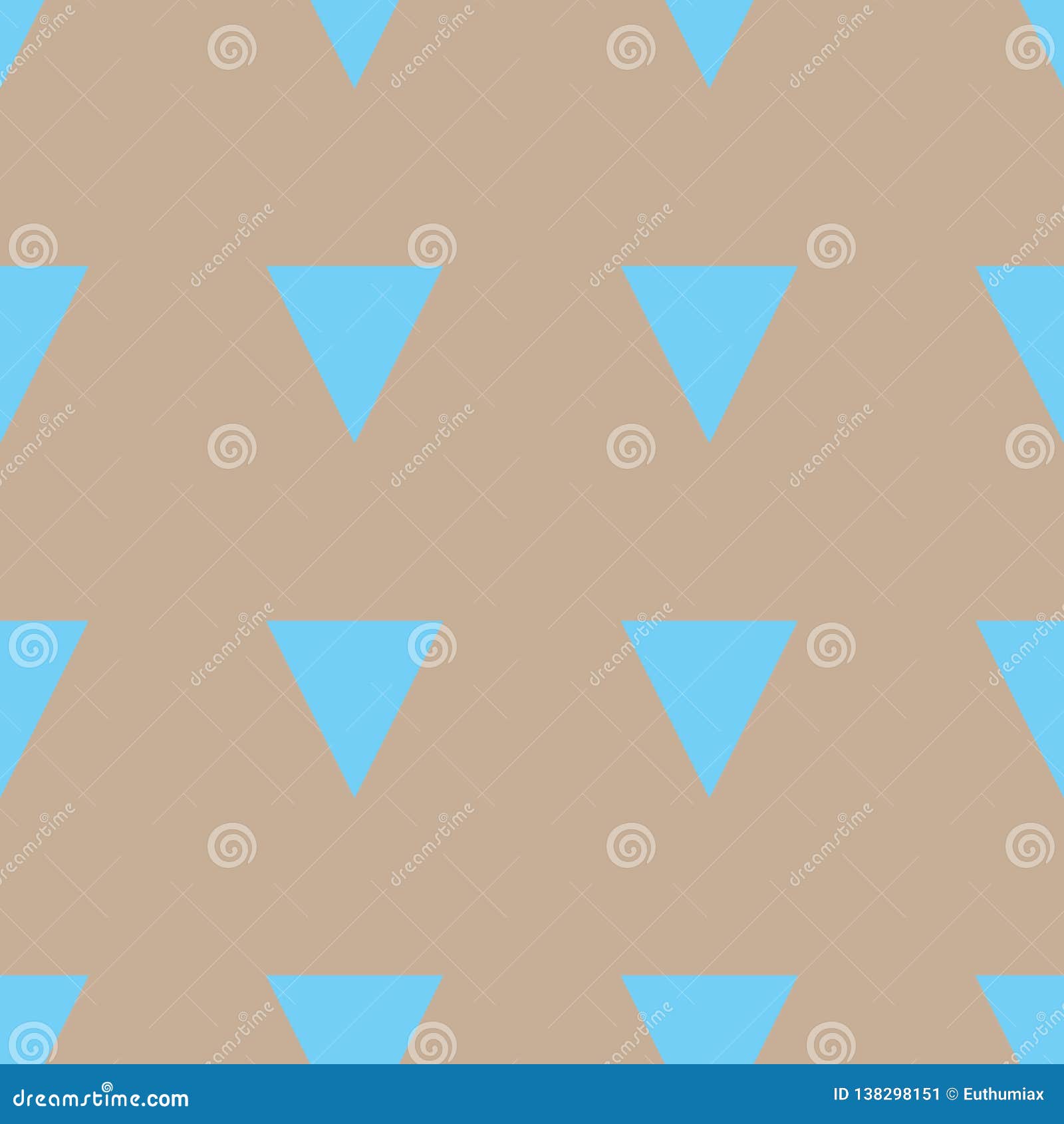 Vector Seamless Triangle Pattern. Geometric Abstract Texture. Cyan ...