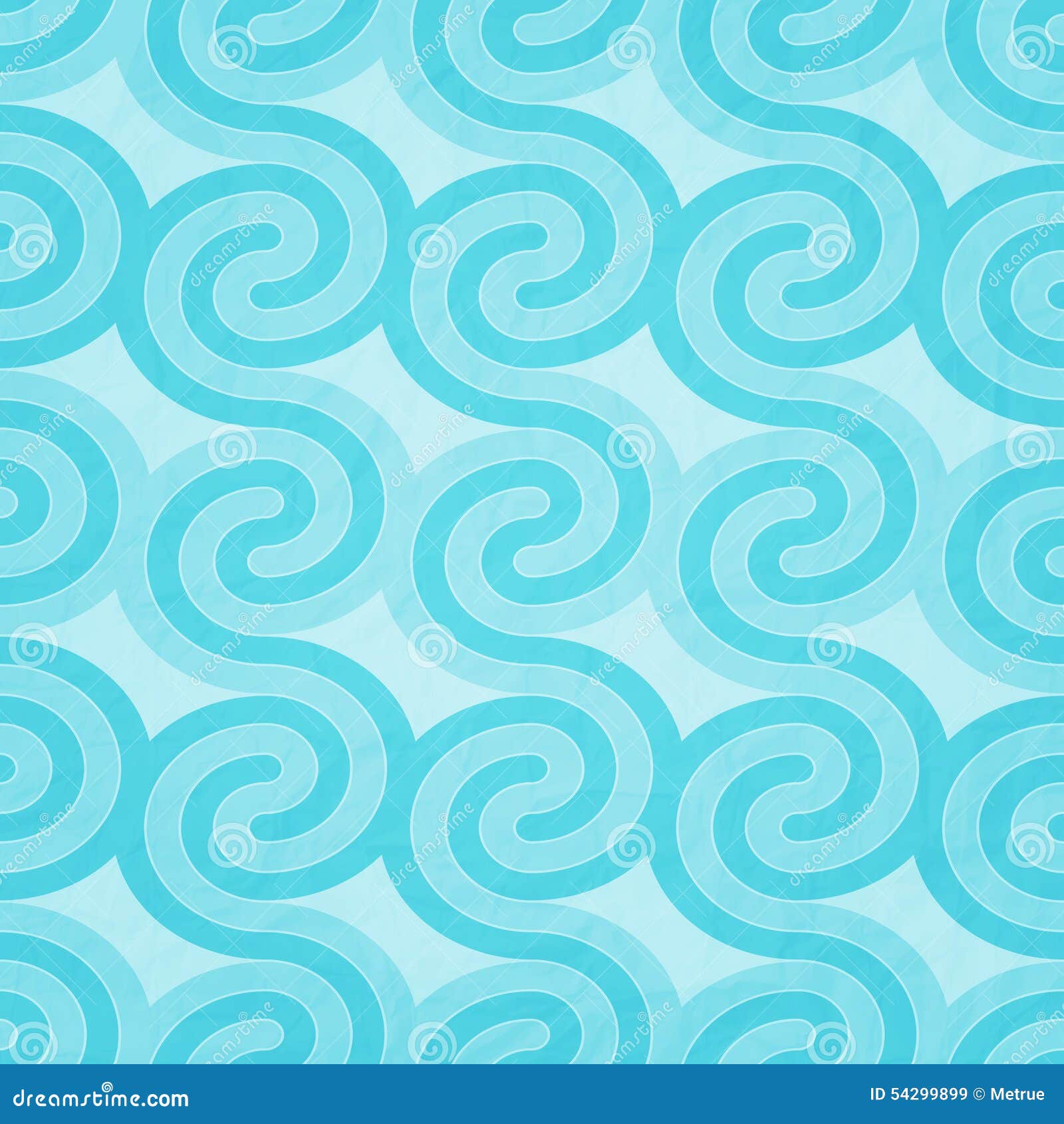 Cyan waves stock vector. Illustration of geometric, ornamental - 54299899