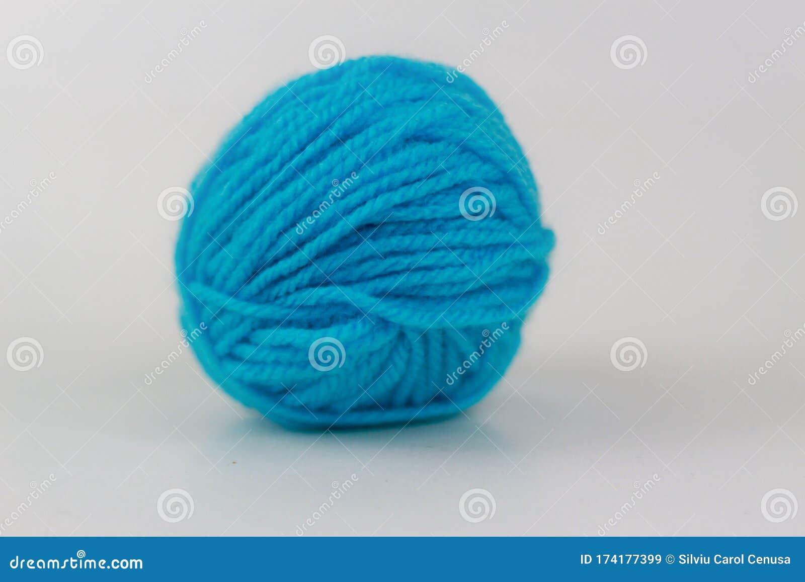 Cyan Yarn Closeup Isolated on White Background Stock Image - Image of ...