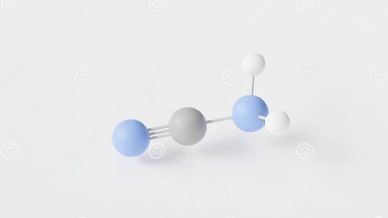 Cyanamide Molecule 3d, Molecular Structure, Ball and Stick Model ...