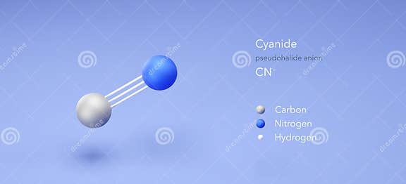 Cyanide Molecule, Molecular Structures, Cyanide Ion, 3d Model ...