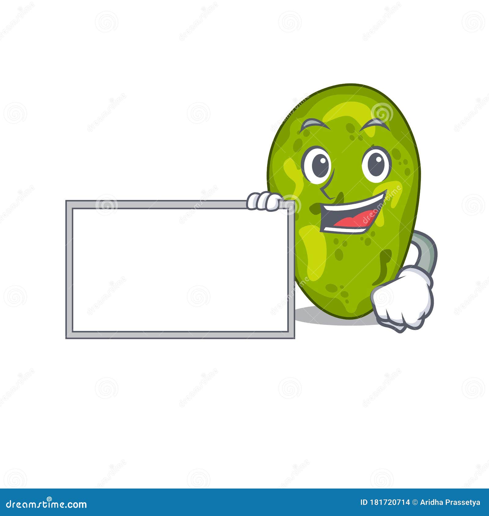 Cyanobacteria Cartoon Character Design Style with Board Stock Vector ...