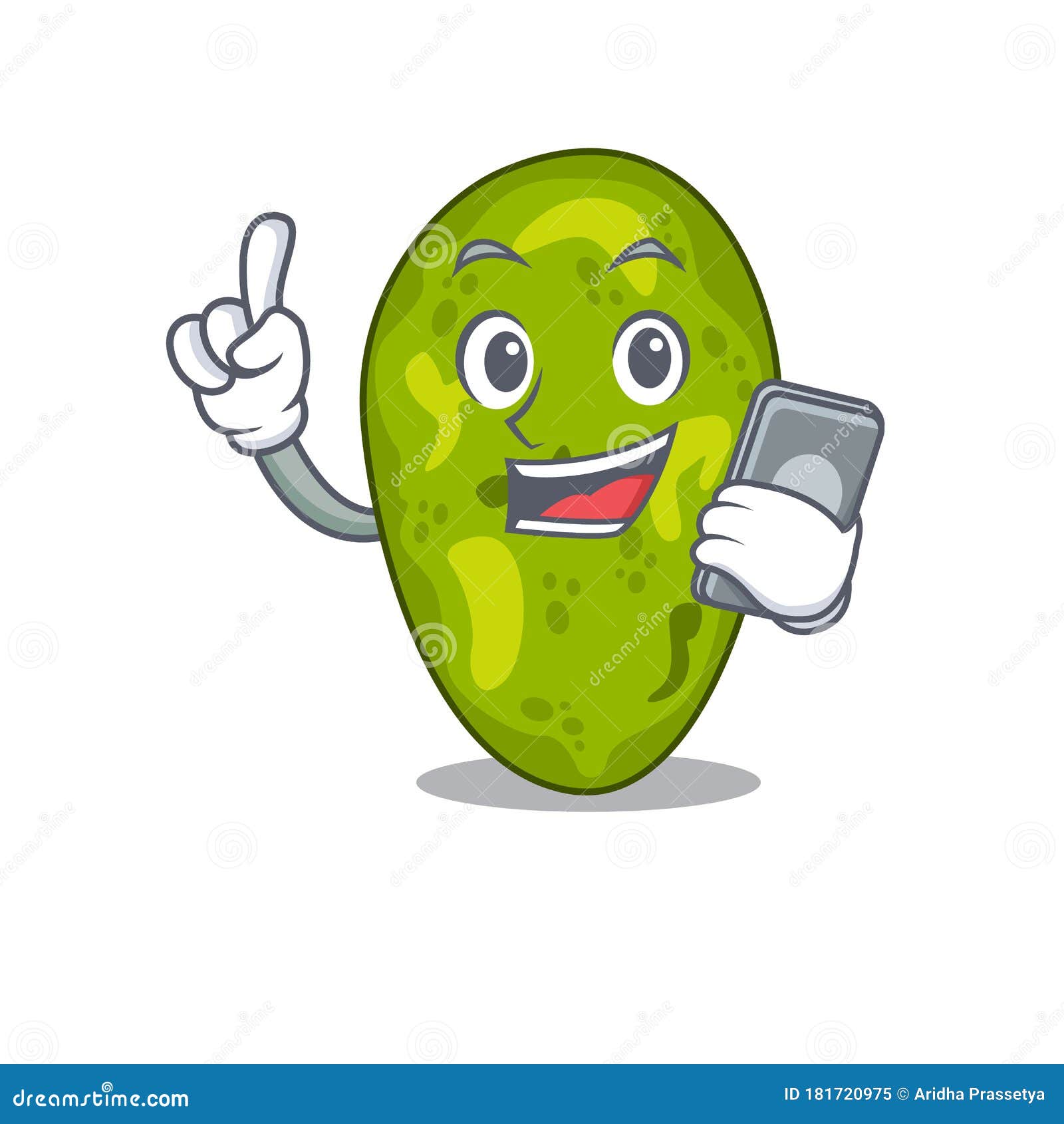 Cyanobacteria Cartoon In Character Speaking On Phone | CartoonDealer ...