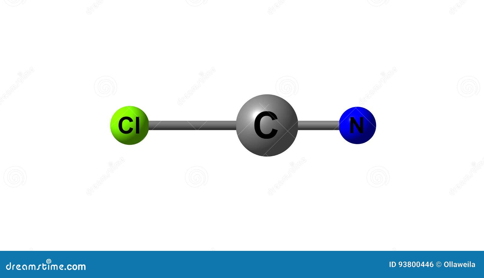 Cyanogen Chloride Toxic Gas Molecule. Skeletal Formula. Royalty-Free ...