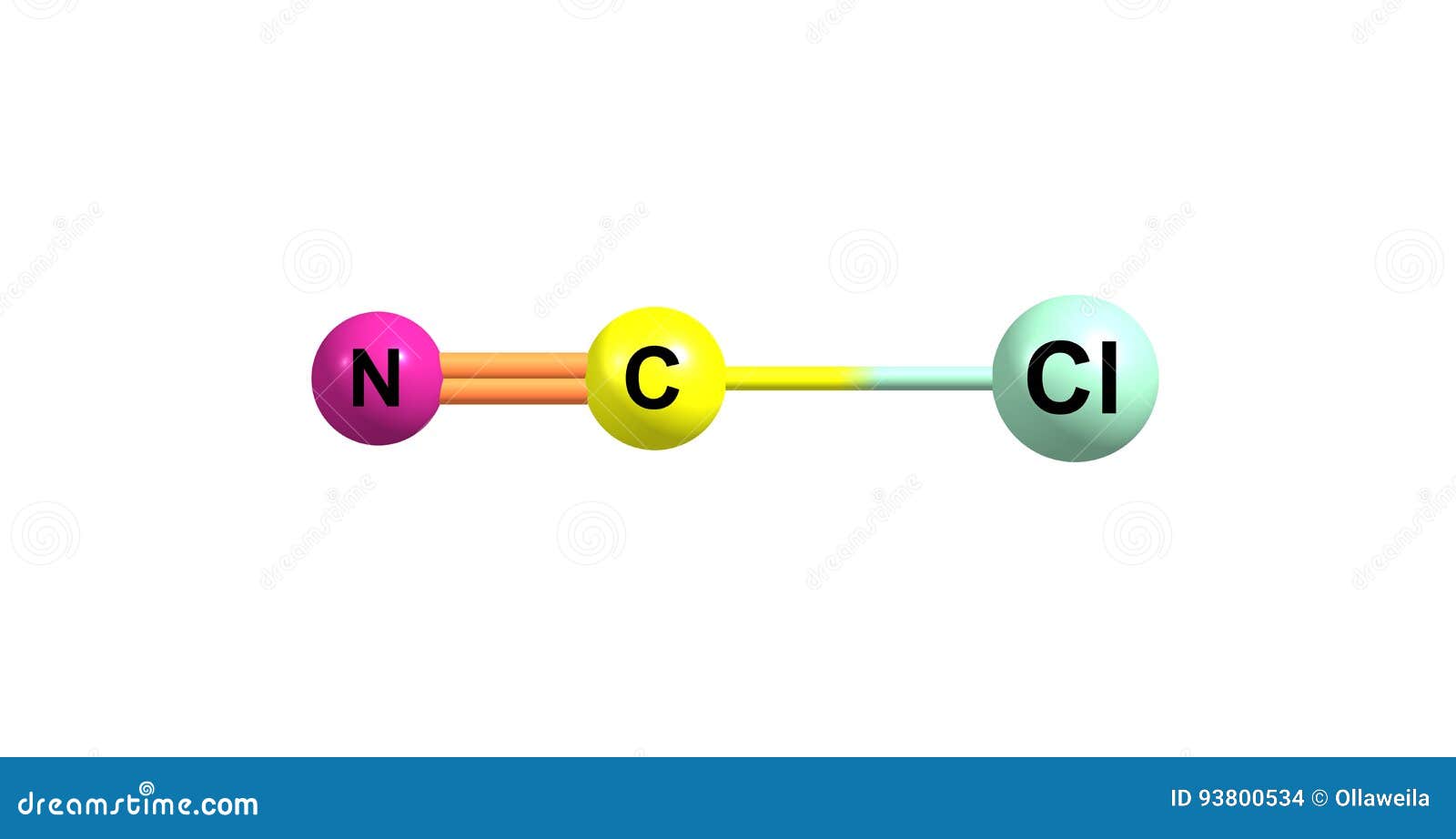 Cyanogen Molecular Structure Isolated On White Royalty-Free ...