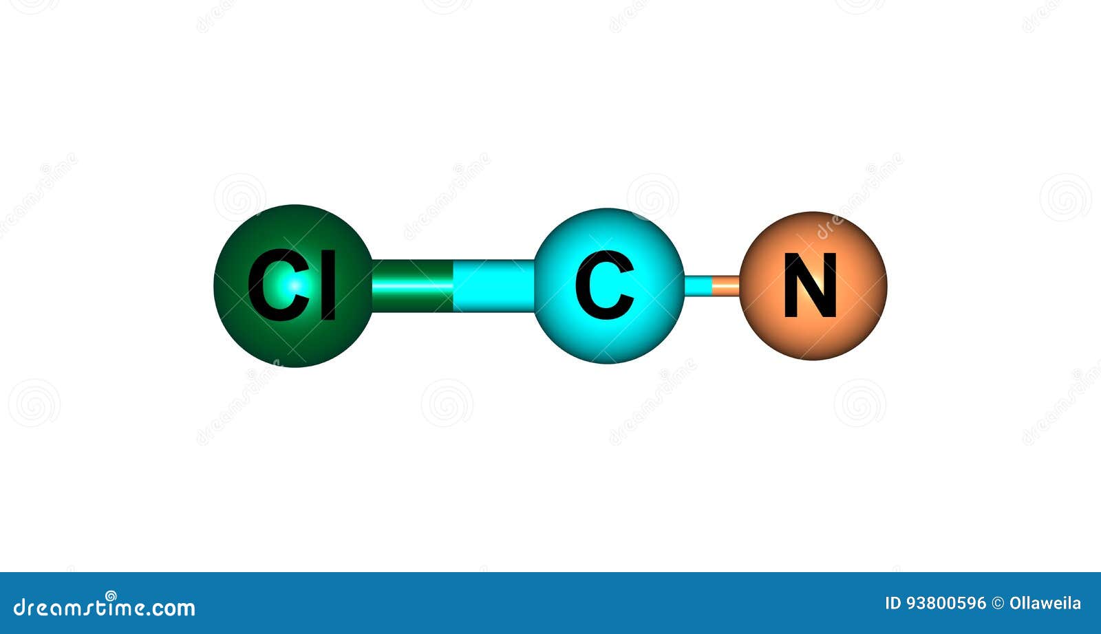 Cyanogen Chloride Toxic Gas Molecule. Skeletal Formula. Royalty-Free ...