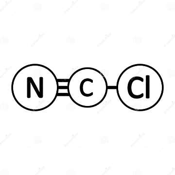 Cyanogen Chloride Molecule Icon Stock Illustration - Illustration of ...